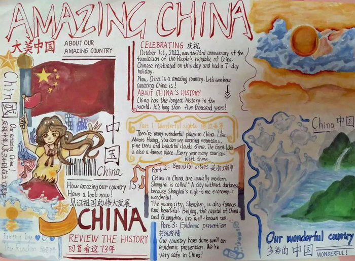 关于amazing china英语手抄报（精选10张）