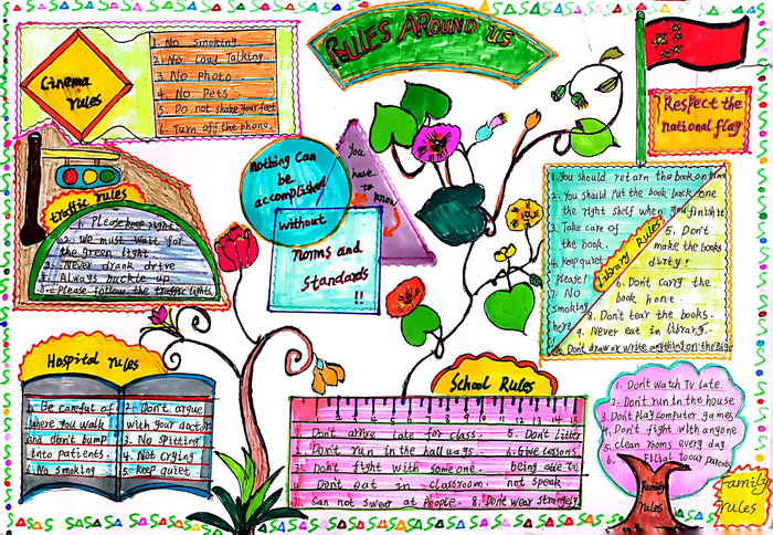 rules around us英语手抄报（精选14张）