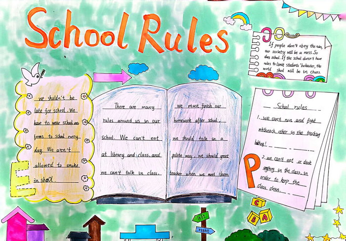 rules around us英语手抄报（精选14张）