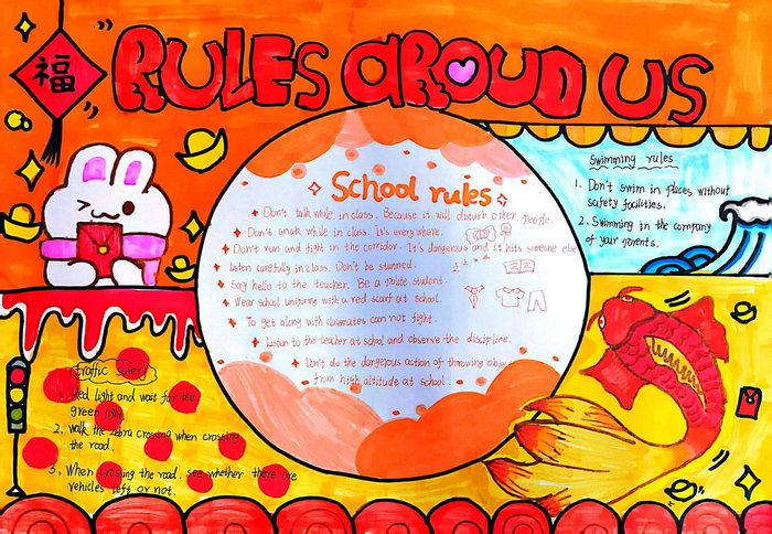 rules around us英语手抄报（精选14张）