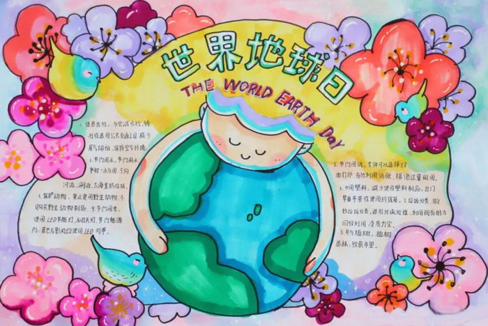 1-3年级世界地球日手抄报，简单世界地球日手抄报（精选10张）